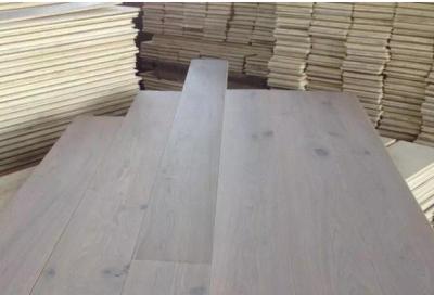 China BCD grade 190mm wide smoked white  Russian oak timber flooring for sale