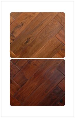 China tobacco road acacia walnut flooring in herringbone design for sale