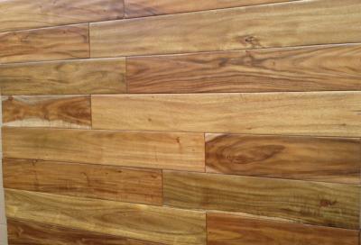 China natural acacia flooring with hand scraped wave for sale