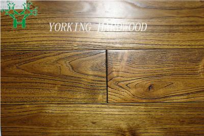 China Dark brushed asian teak hardwood flooring for sale