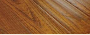China Gunstock handscraped asian teak hardwood flooring for sale