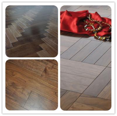 China natural solid black walnut parquet flooring for sale