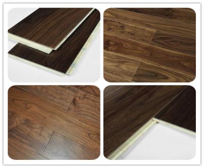 China 4-6 feet long 3 layer black walnut engineered flooring for sale