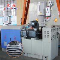China Double Station Plastic Pipe Machine Automatic Winding 11kw Corrugated Pipe Extruder for sale