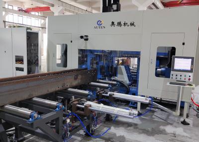 China PLC Control  Cnc 3D Beams Drilling Marking Cutting Machine Line BT40 Main Spindle for sale