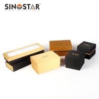 China Custom Logo Plastic Watch Box PU Inside Glossy Varnishing for Watch Storage Display for sale