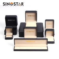 China Sinostar SLJ Custom Leather Jewelry Box Rectangular 1000 MOQ Velvet Interior for sale