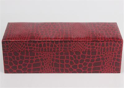 Cina Cassa per orologi di lusso degli uomini rossi, rettangolo MDF + cassa per orologi delle donne del velluto in vendita