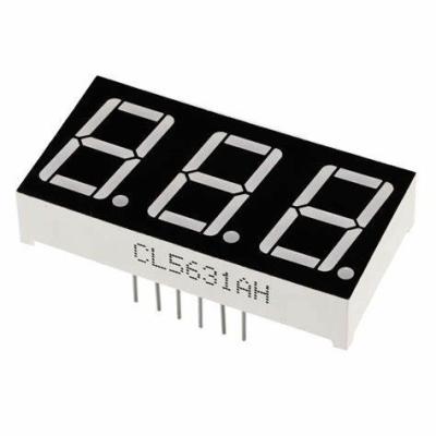 중국 일반 카토드 20mA 에메랄드 녹색 LED 모듈 3자리 7개 세그먼트 디스플레이 판매용