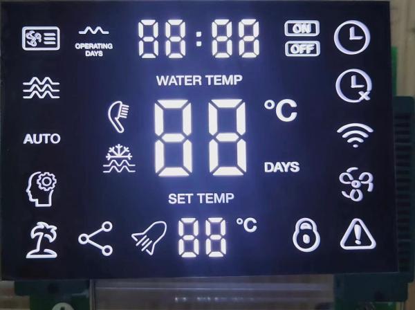 Display LED de 7 segmentos en color blanco y mono de calidad industrial