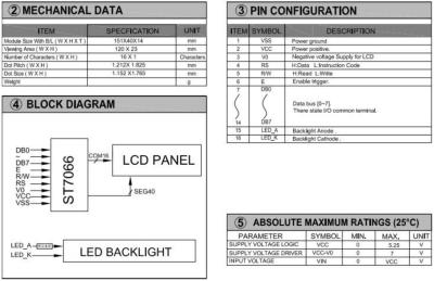 China Big Size 1601 16*1 Character LCD Module With Backlight PCB Industrial Display for sale