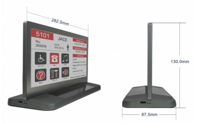 China 10.85'' 3 cores com energia solar 1360*480 tinta eletrônica placa de identificação de mesa à venda