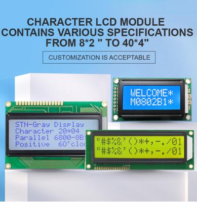 Cina 3.3V Monochrome Transmissive/Transflective/Reflective Character Blue/Green/Gray Stn Character LCD Modules in vendita