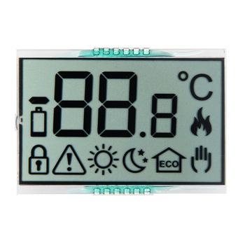 China RYD2119TM01 Custom Segment LCD Display Object Body Temp Indicator Zebra Connector 3.0V Drive for sale