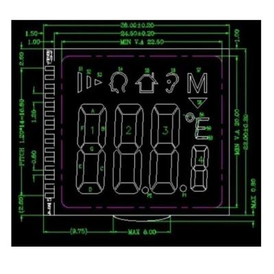 China Small Big Size 2021 Manufacturer Tn Segment LCD Display Positive Screen for Infrared Thermometer for sale
