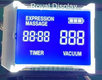 China STN Blue Negative Monochrome Segment Graphic LCD Display with White Backlight for sale