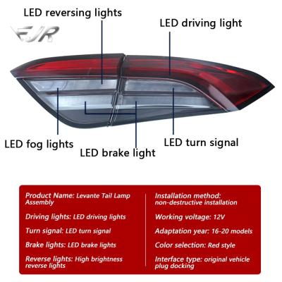 Cina Per Maserati Levante 16-20 Lampada posteriore montata Lampada a LED modificata Drl Flusso di frenata di svolta Luci posteriori Accessori di lampadine per auto in vendita