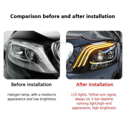 Cina Lampade a LED per Mercedes Benz Classe S W222 14-18 Modificato Maybach Front Head Light Drl Flowing Turn S65 S63 in vendita