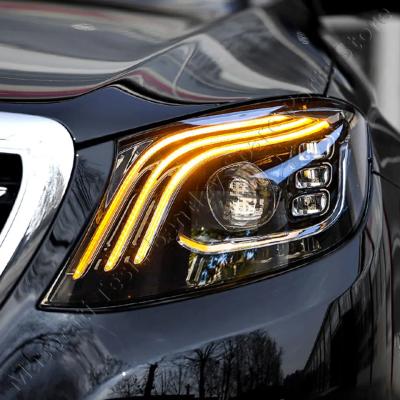 Cina Lampade a LED per Mercedes Benz Classe S W222 14-18 Modificato Maybach Front Head Light Drl Flowing Turn S65 S63 in vendita