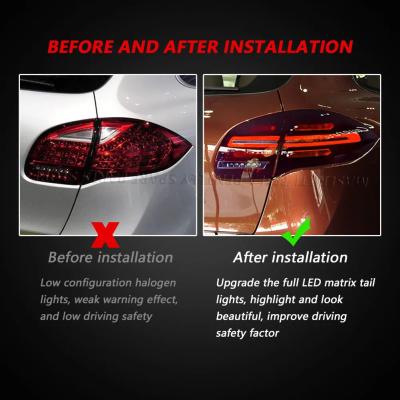 Cina Per Porsche Cayenne 958.1 2011-2014 Luci posteriori a LED Nuove luci posteriori di auto fluenti luce di svolta segnale Plug And Play in vendita