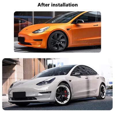 Cina Cappuccio di copertura del mozzo della ruota per Tesla Model 3 Y Copertura protettiva modificata Accessoiri decorativi Installazione non distruttiva in vendita