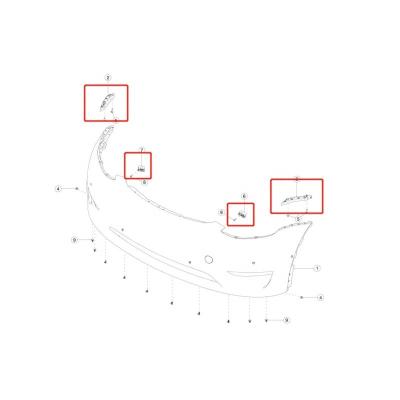 China 2019- Ano para o Tesla Y-Type Front Bumper Bracket Fastener Parte n.o 149377000b 149377100b 149377200b 149377300b à venda