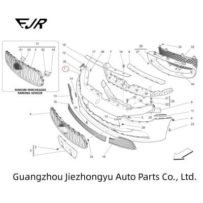 Cina 2013-2017 Ghibli Front Bumper Con Cappuccio Spray Far e Buco Radar Design Standard in vendita