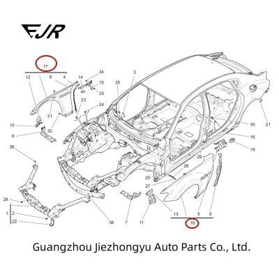 Cina Alumini LH e RH Fender per Quattroporte IV Standard 673009035 673009034 in vendita