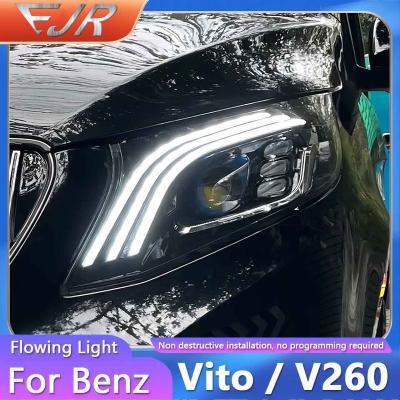 Cina Assemblaggio dei fari per Mercedes Benz VITO Classe V 2016-2020 Retrofit Maybach DRL LED Light Yellow Flow Turn V260 in vendita
