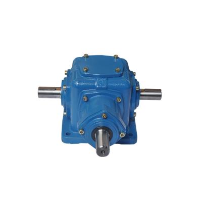 China T6 Model 1:3 Ratio Dual Input Spiral Miter Gearbox Flexible Shaft Shift in Different Directions Bevel Cast Iron Gearbox for sale
