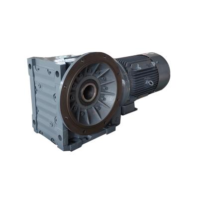 China KF77 , KF87 Hollow Shaft 90 Degree Helical Bevel Motor Reducer Gearbox with Output Flange for sale
