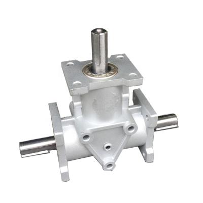 China High Precision Aluminum Small Right Angle Helical Bevel Gearbox with Double/Triangle Shaft 1:1-4 Ratio 1-Year Warranty for sale