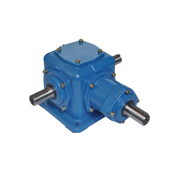 Quality Light Weight T2 Cast Iron High Precision Double/Three Shaft Small Mini 90 Degree Right Angle 2 1 Ratio Bevel Gearbox Foot for sale