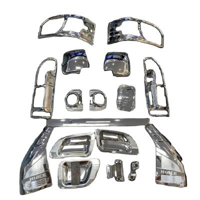 China Chrome Car Exterior Accessories Full Set Car Body Kit For Toyota Hiace for sale