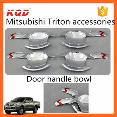 China OEM ODM Chrome Door Handle Bowl With Red Label For Mitsubishi Triton L200 2016 for sale