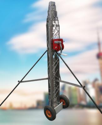 China Cell On Wheels Mobile Base 20M Sectional Freestanding Tower for sale
