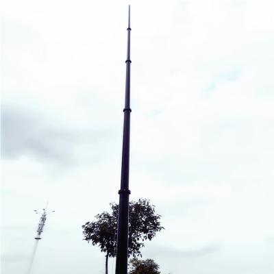 China Kruk omhoog 6063 Alu-de Antennemast van TV van kabeltelevisie 40ft Ineenschuivende Te koop