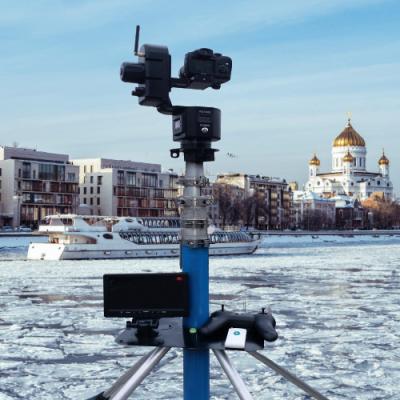 China CCTV Poles Integrated 6063 Aluminum Anodized Surveillance Mast for sale
