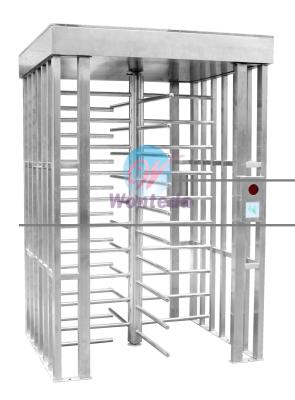 China Full Height Turnstile 304 Stainless Steel Single Channel Bi-directional Open for sale
