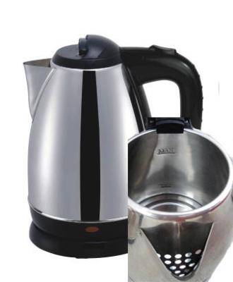 China 1500W Stainless Steel Electric Water Kettle With Double Metal Controller for sale