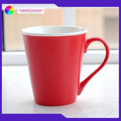 China Assorted Macarons Glazed Ceramic Mug Cadmium Free Microwave Dishwasher Use for sale