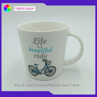 China V Shape Custom Ceramic Coffee Mugs Food Contact Safe Custom Ceramic Cups for sale