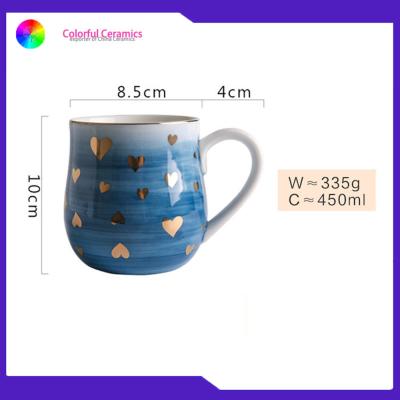 China Irish Flamingo Custom Ceramic Coffee Mugs Round With Cappuccino Decal for sale