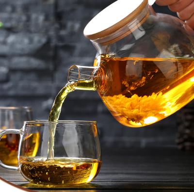 China Glass teapot glass tea set with warmer for sale