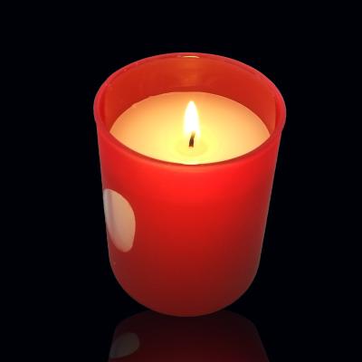 China Glass candle jar with borosilicate glass with colored for sale