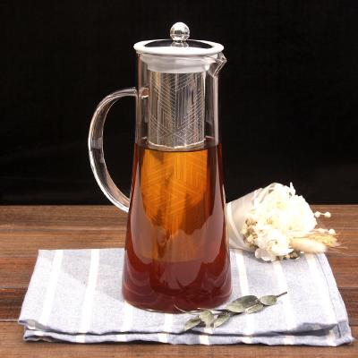 China Hot sales glass cold brew coffee pot with ss lid for sale