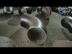 Seamless Carbon Steel Pipe Fittings Elbow Hot Pushing Sand Blasting Black Oil