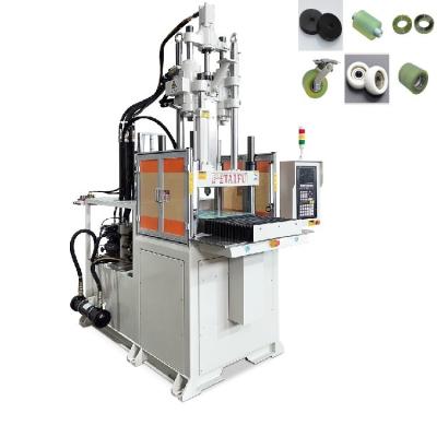 China 85 Ton Vertical Single Slide Injection Molding Machine For PU Coated Rubber Wheel for sale