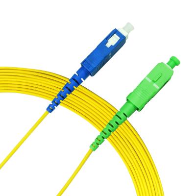 Cina Sc APC alla lunghezza di simplex 5m di singolo modo G652D del cavo di toppa della fibra dello Sc UPC in vendita