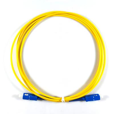 Cina Simplex a fibra ottica di singolo modo dello Sc UPC del cavo di toppa 1550nm del diametro 3mm G657A1 in vendita